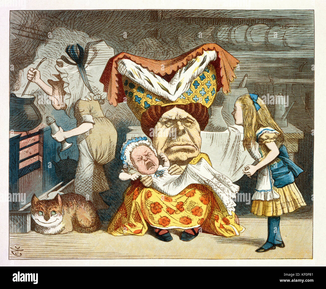 John Tenniel - Illustration from The Nursery Alice (1890 Stock Photo ...