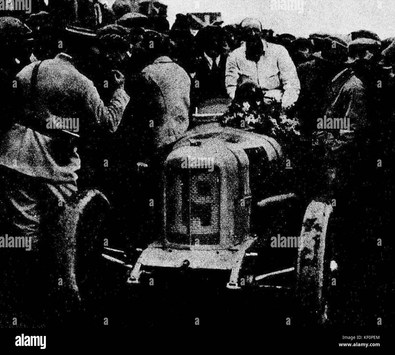 Henry Segrave, victorious in the 1925 Grand Prix of Provence, driving ...
