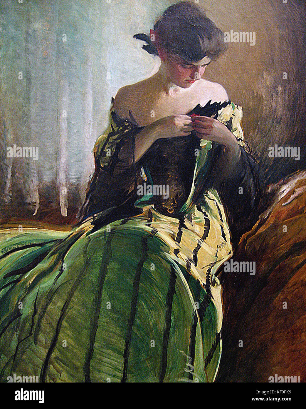 John White Alexander Study in Black and Green Stock Photo - Alamy
