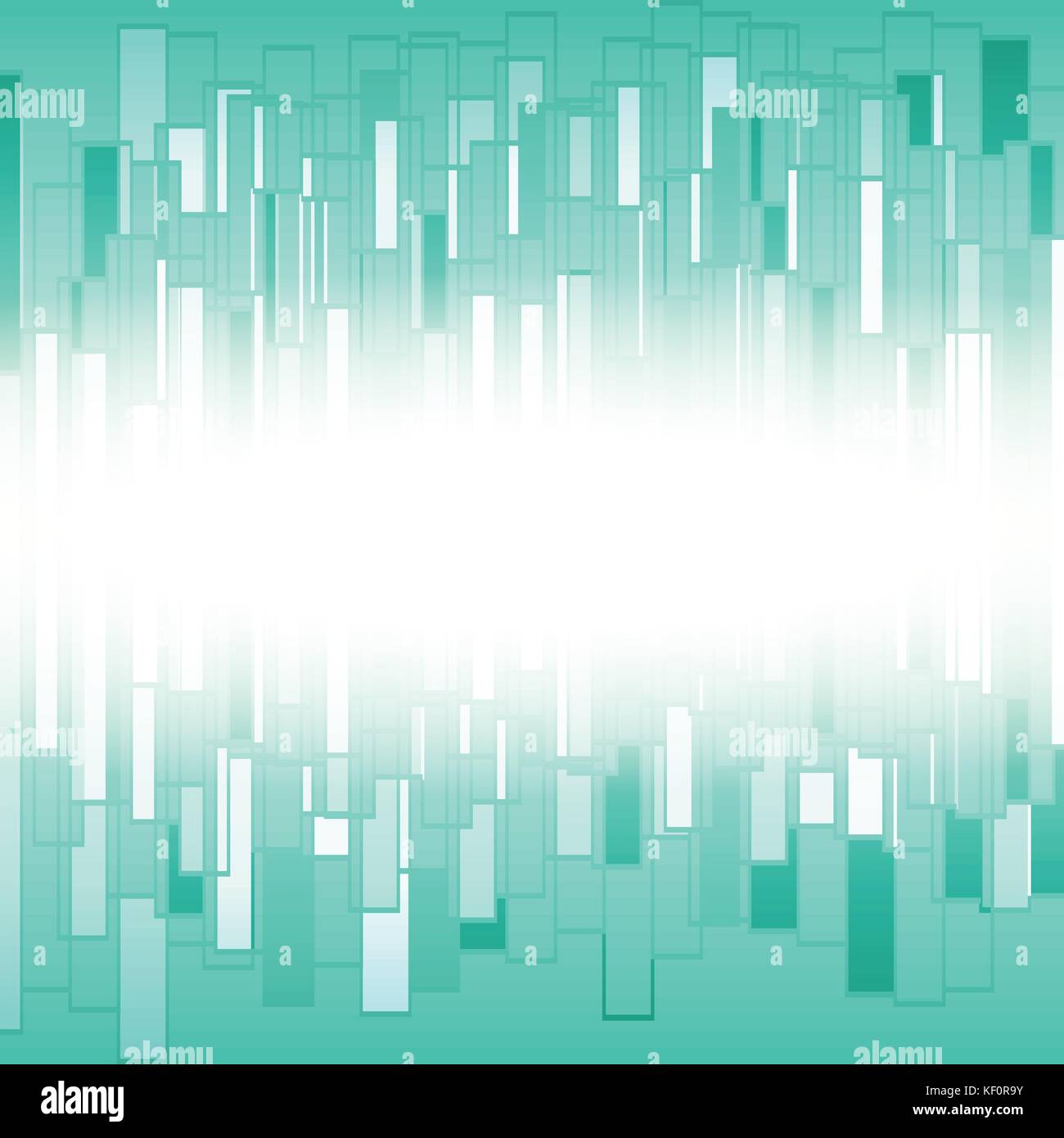 Square brick column on green background for abstract background concept ...