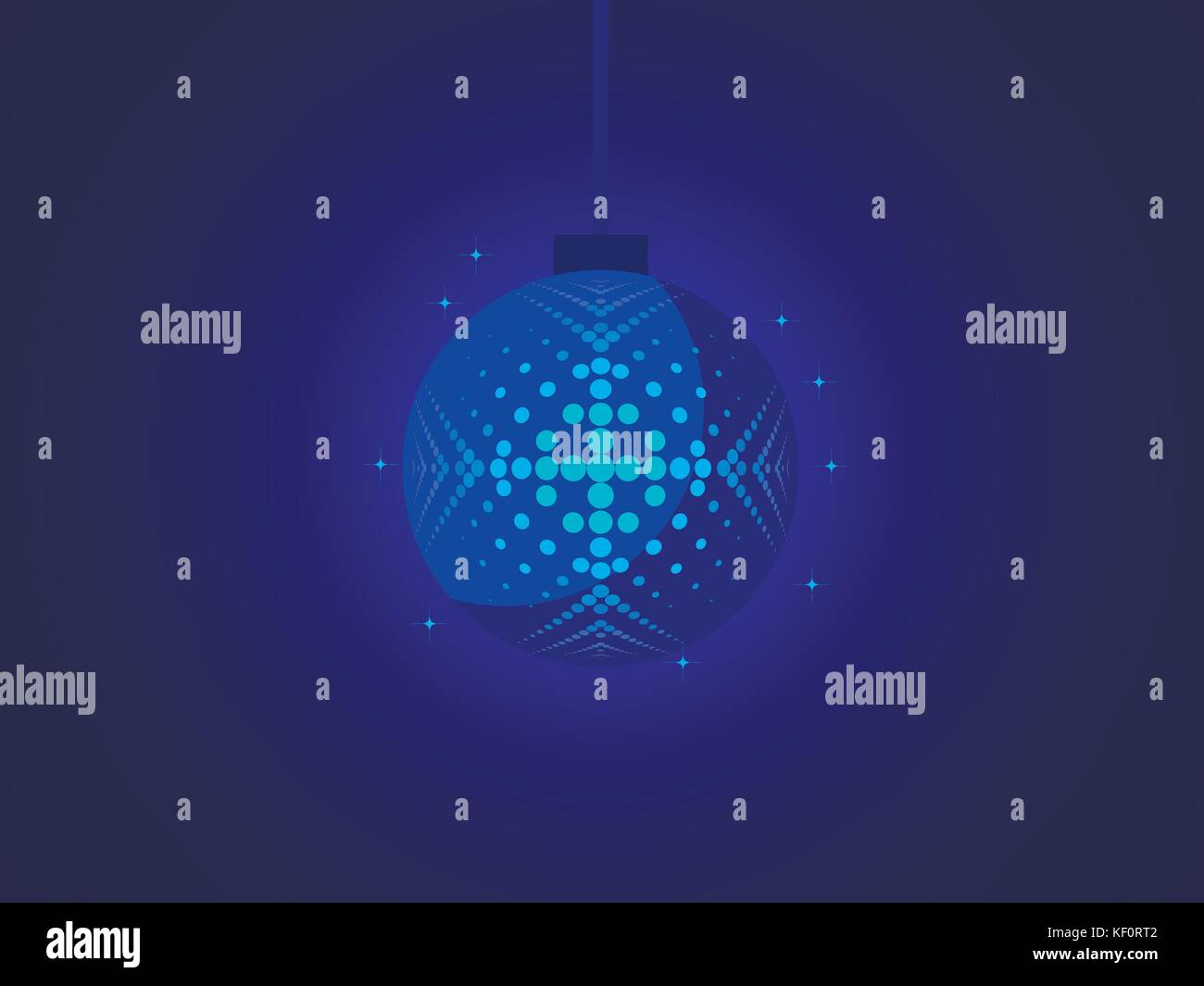 Christmas ball with snowflake of pop art style dots. Vector ...