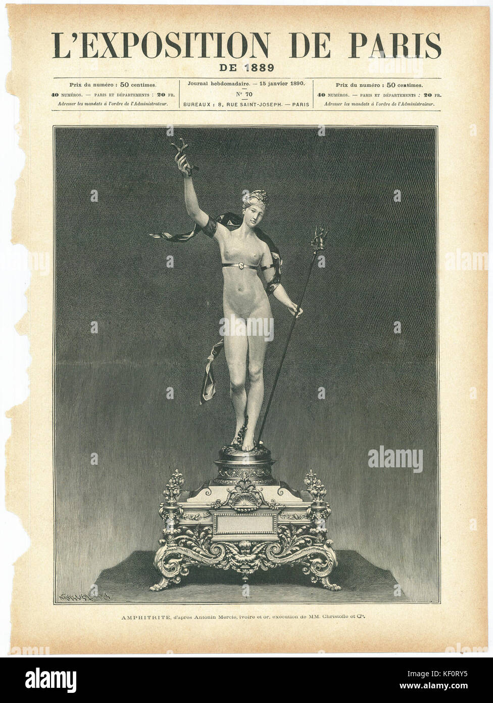 This page from the 1889 Paris Exposition catalog features a detailed ...