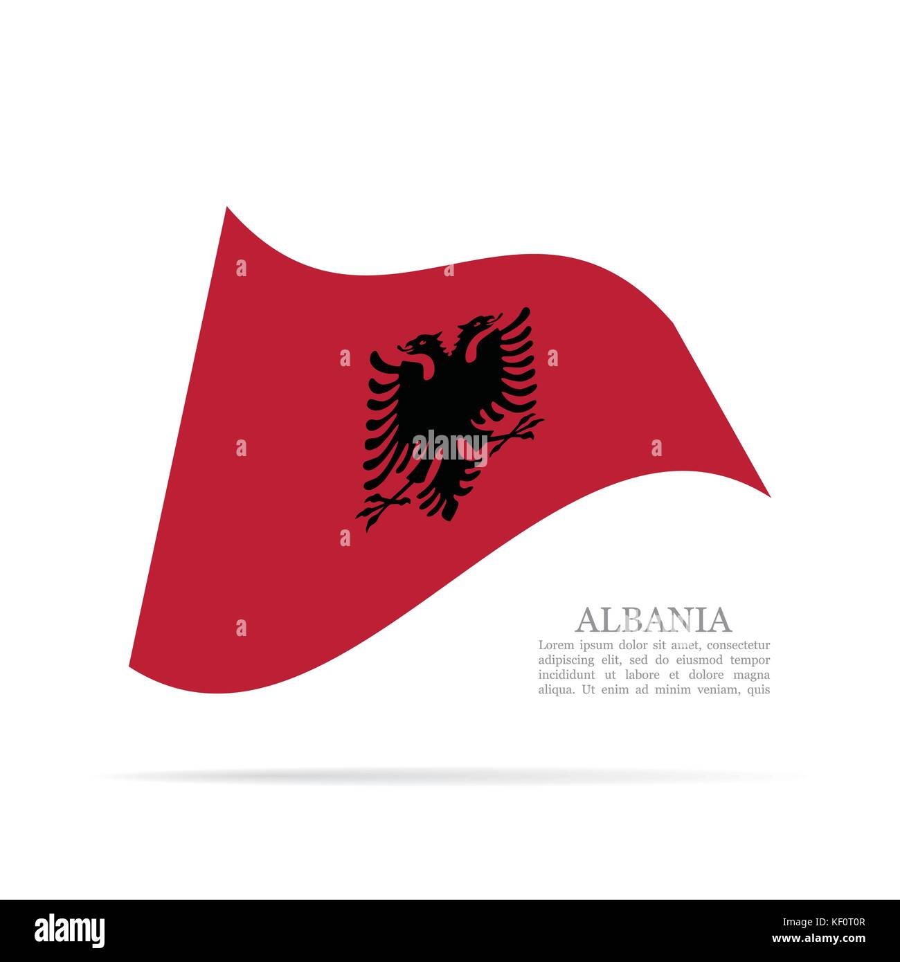 Albania national flag waving vector icon Stock Vector Image & Art - Alamy