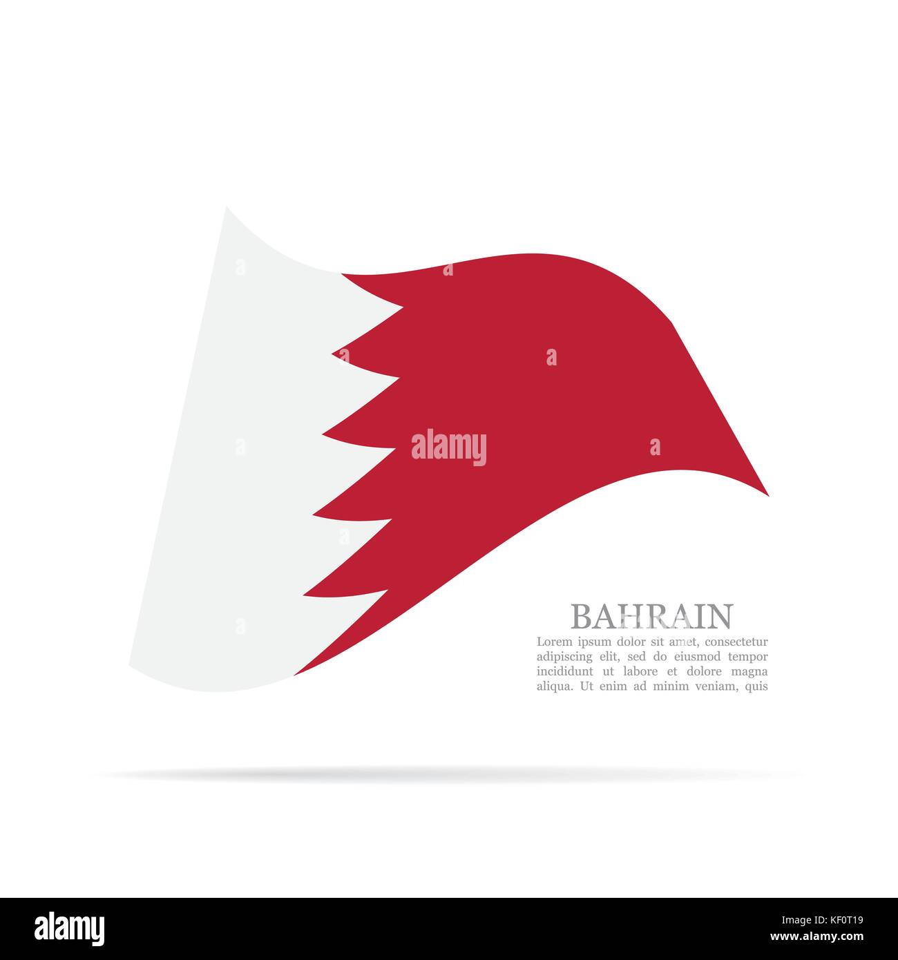 Bahrain national flag waving vector icon Stock Vector Image & Art - Alamy