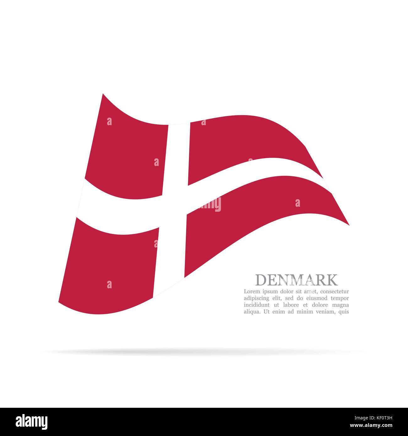 Danish flag flying Stock Vector Images - Alamy