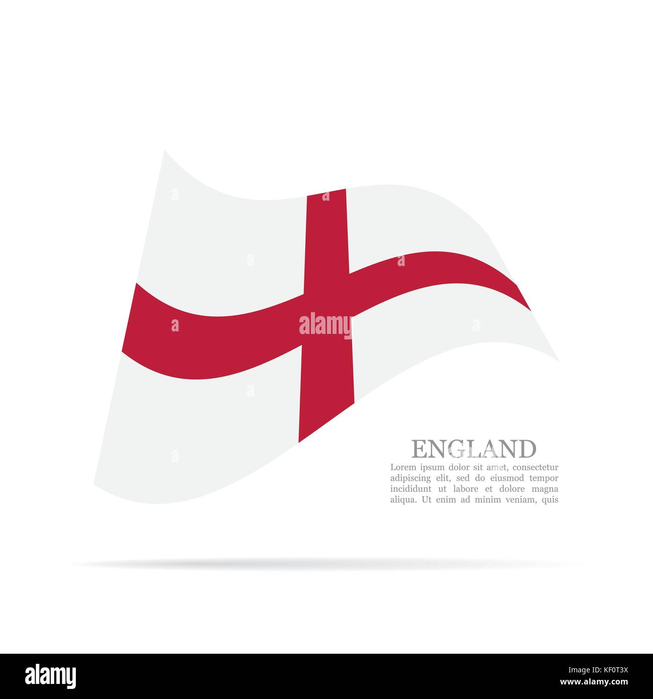 England national flag waving vector icon Stock Vector Image & Art - Alamy