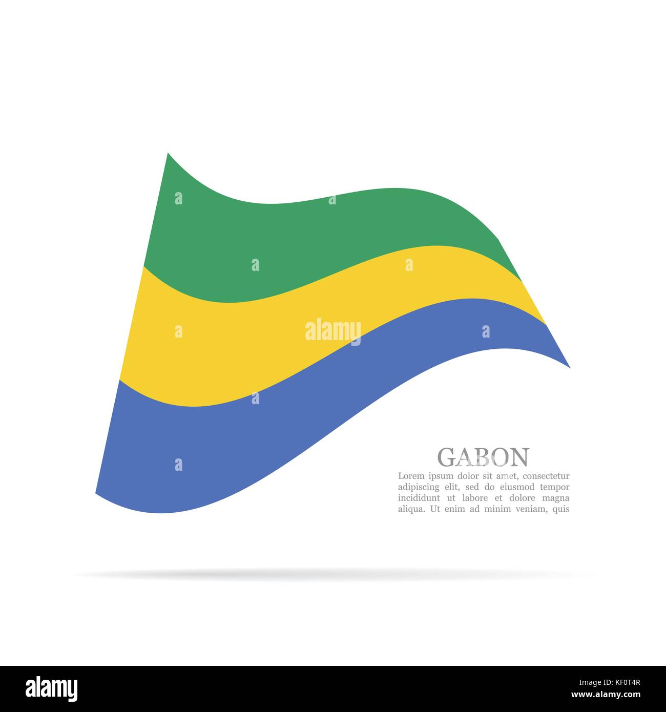 Gabon national flag waving vector icon Stock Vector Image & Art - Alamy