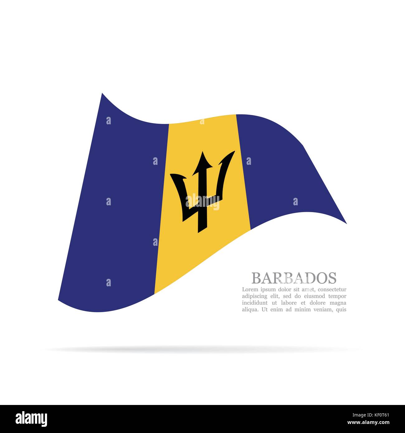 Barbados national flag waving vector icon Stock Vector Image & Art - Alamy