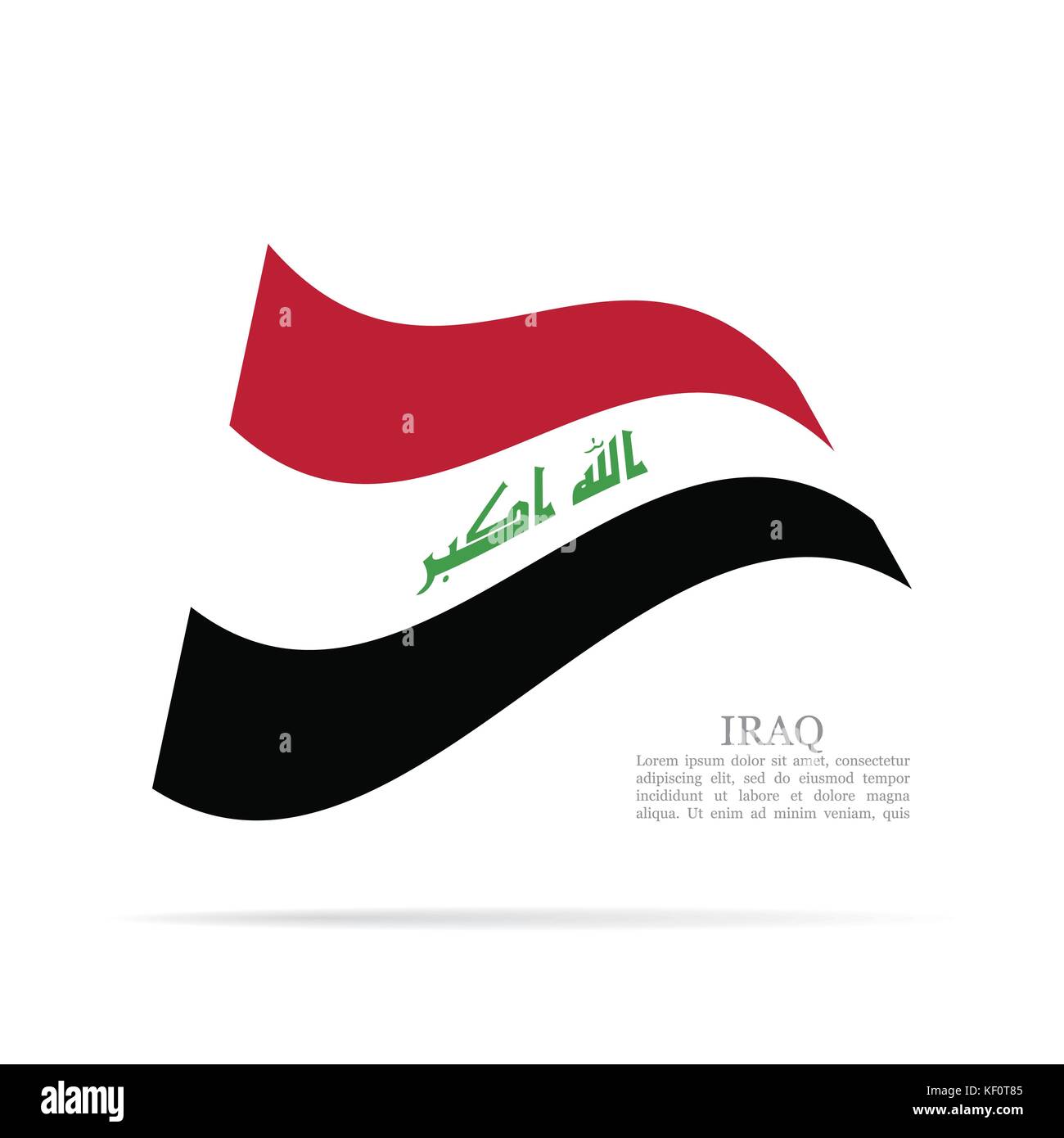 Iraq national flag waving vector icon Stock Vector Image & Art - Alamy