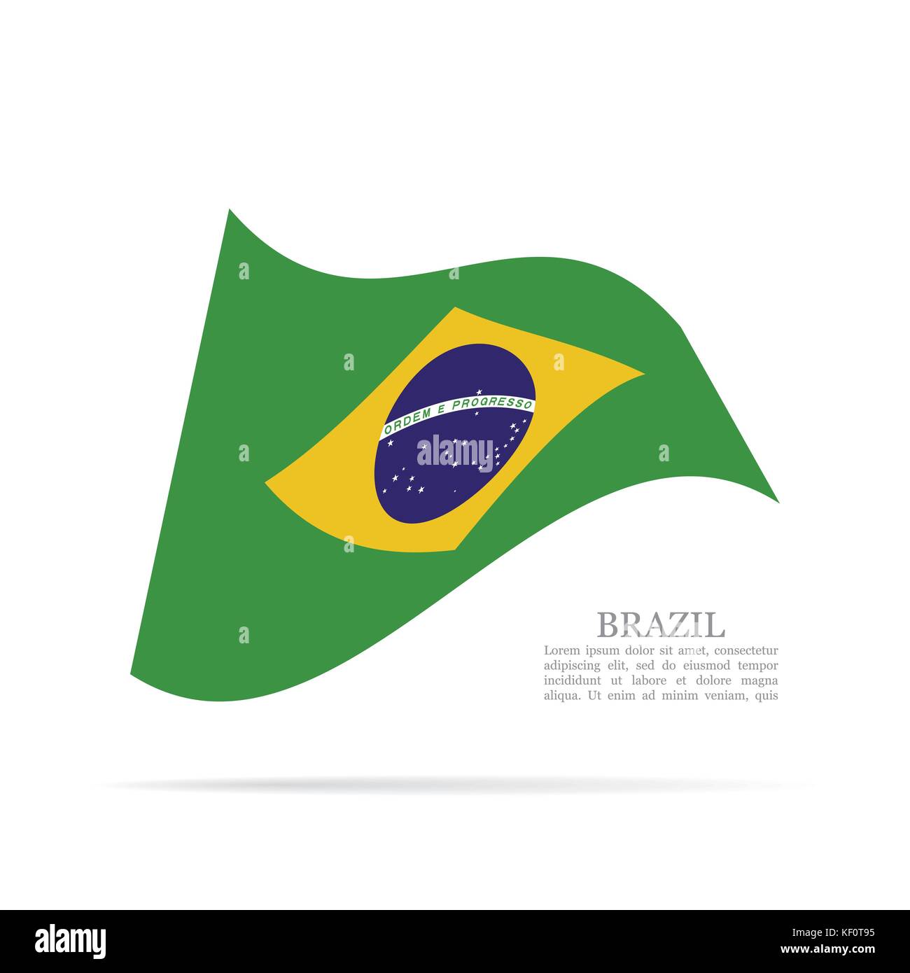 Brazil national flag waving vector icon Stock Vector Image & Art - Alamy