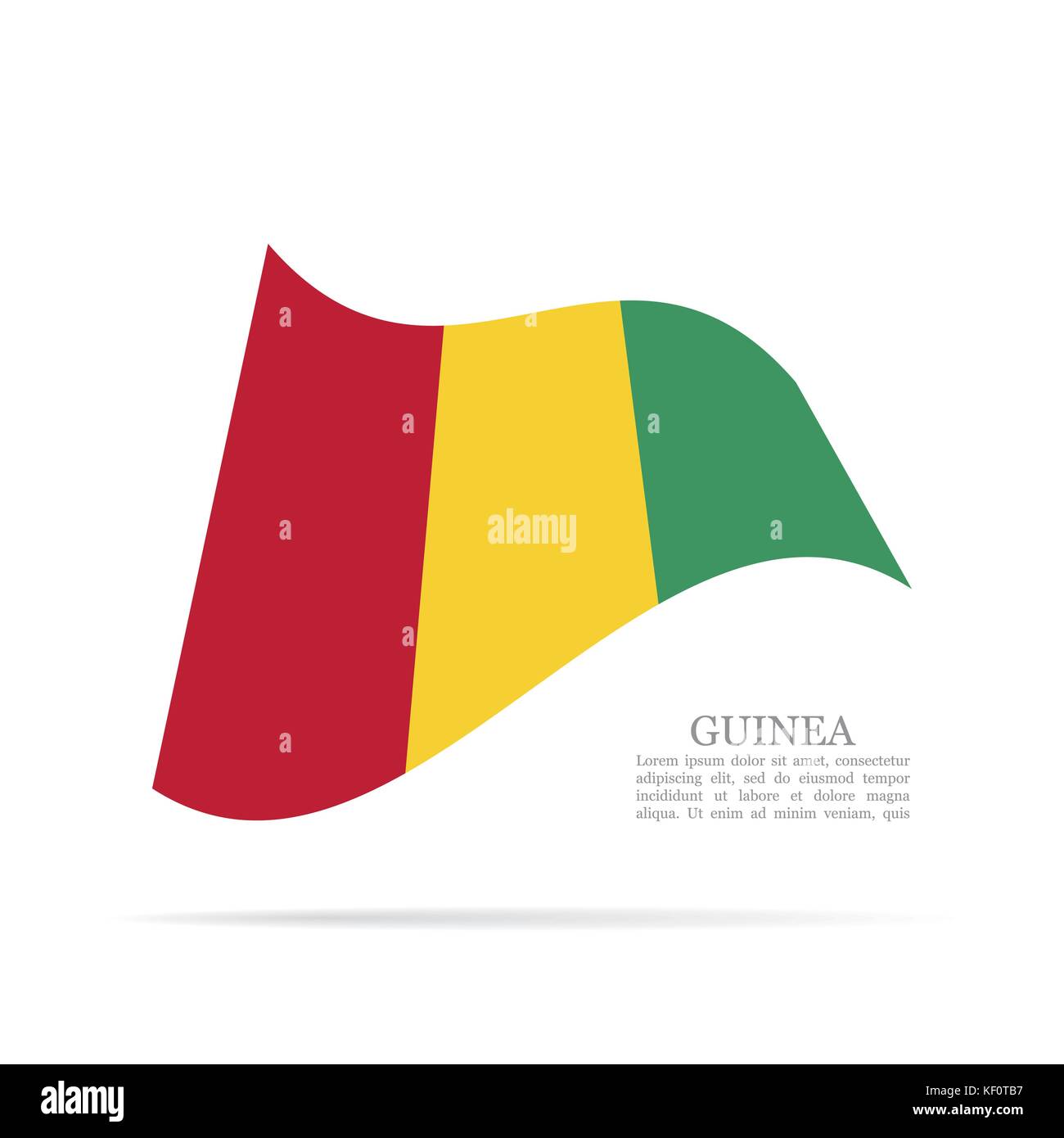 Guinea national flag waving vector icon Stock Vector Image & Art - Alamy