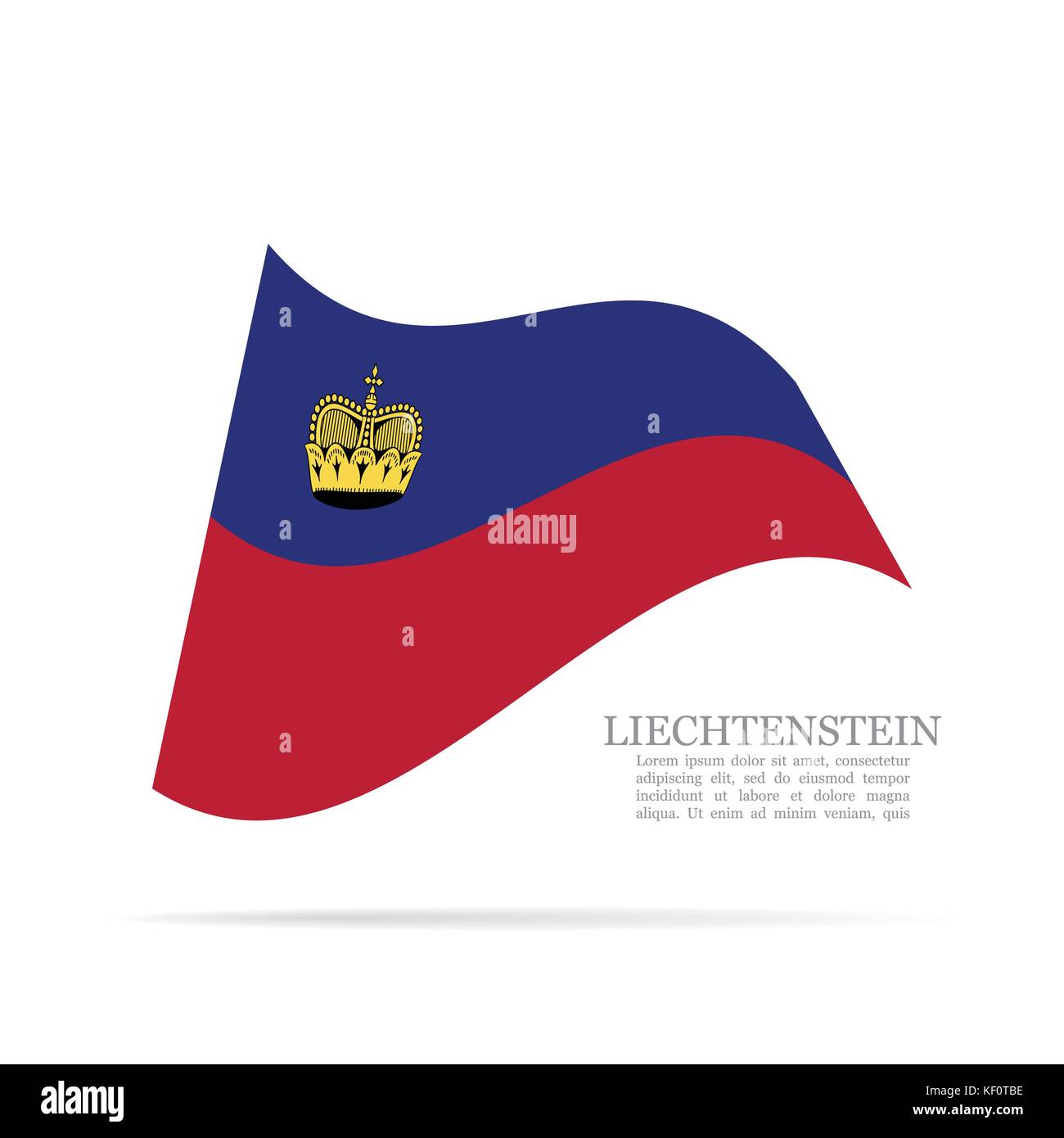 Liechtenstein national flag waving vector icon Stock Vector Image & Art ...