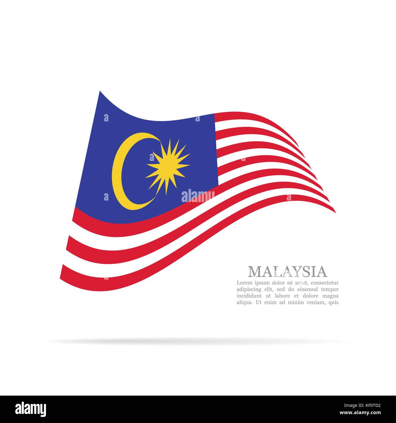 Malaysia national flag waving vector icon Stock Vector Image & Art - Alamy