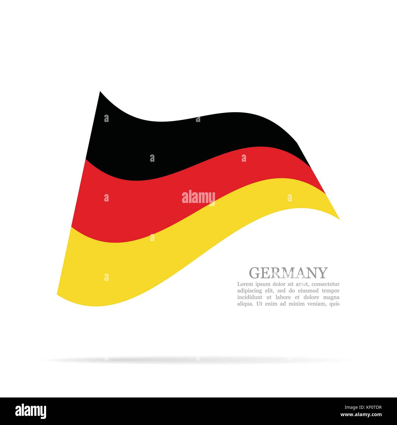 Germany national flag waving vector icon Stock Vector Image & Art - Alamy