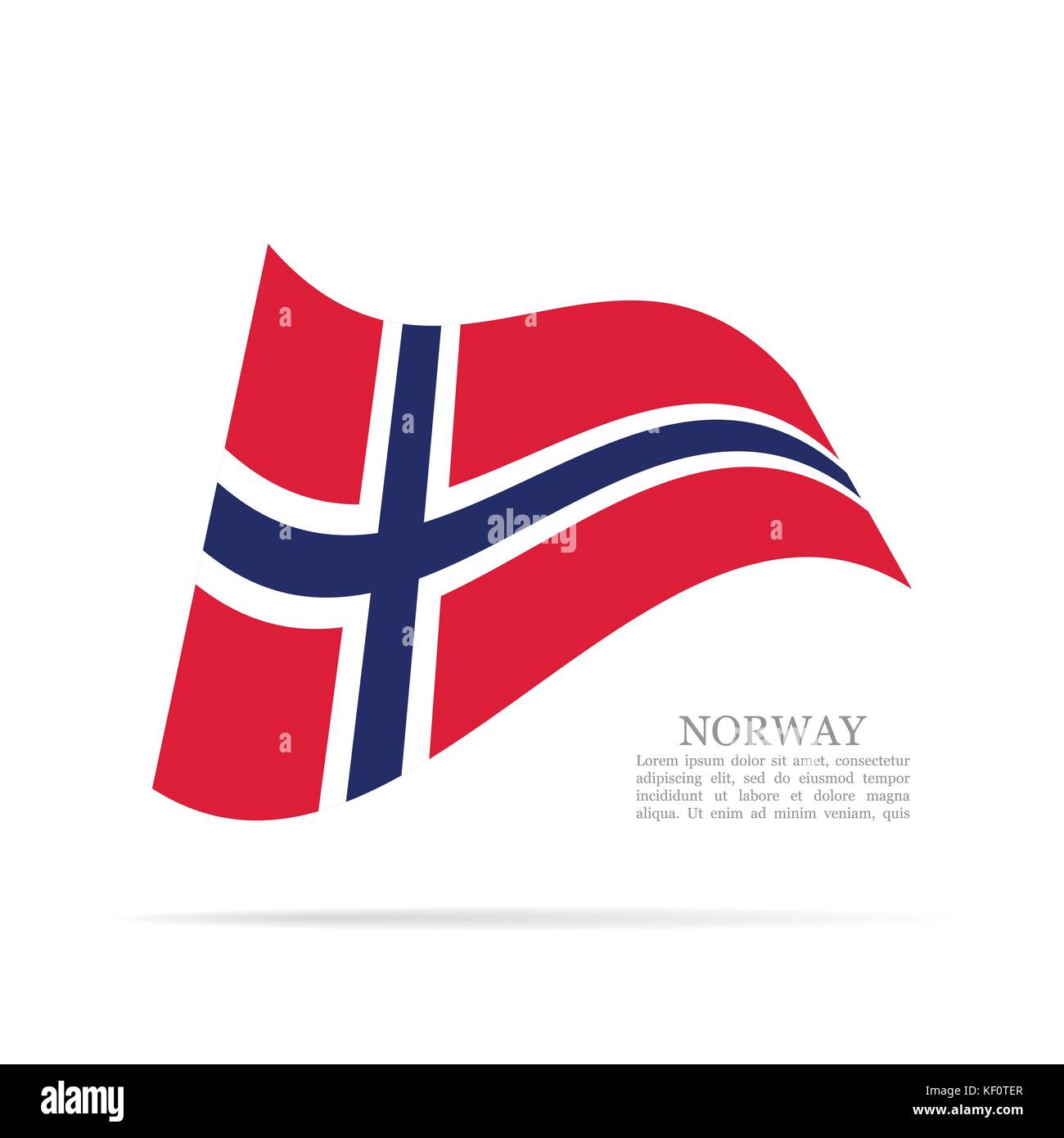 Norway national flag waving vector icon Stock Vector Image & Art - Alamy