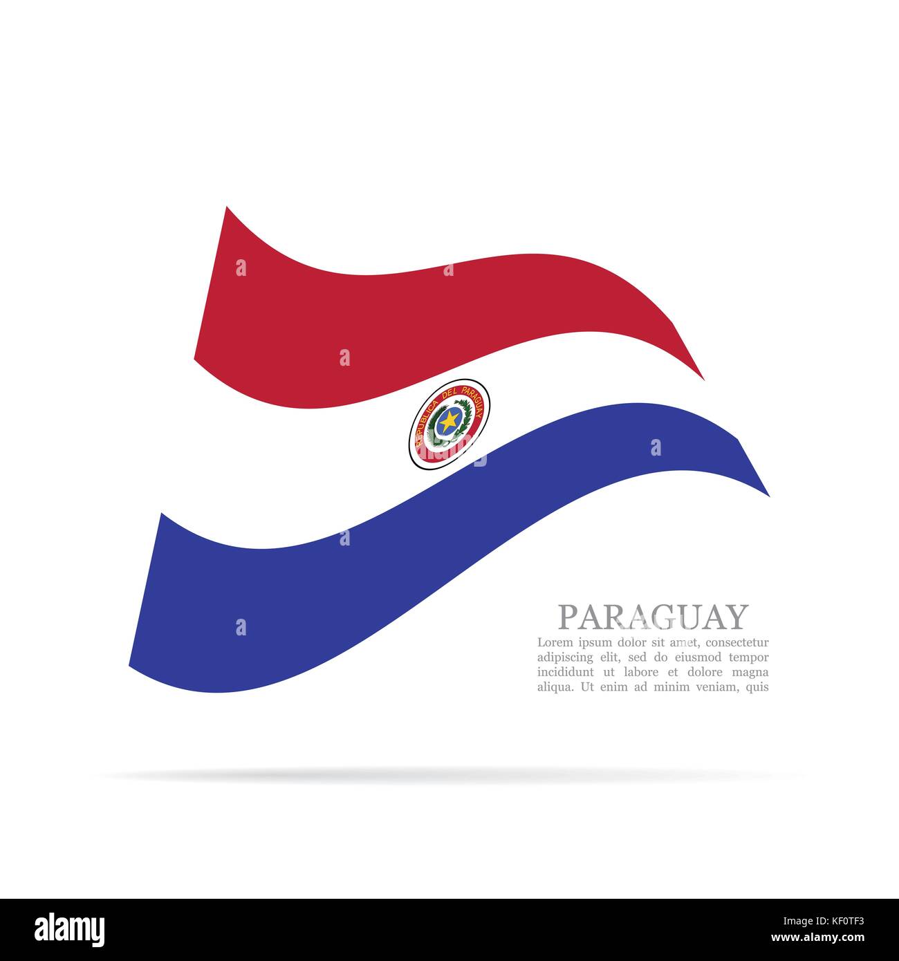 Paraguay national flag waving vector icon Stock Vector Image & Art - Alamy