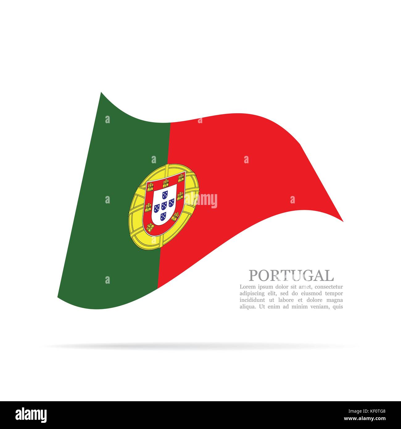 Portugal waving flag national Stock Vector Images - Alamy