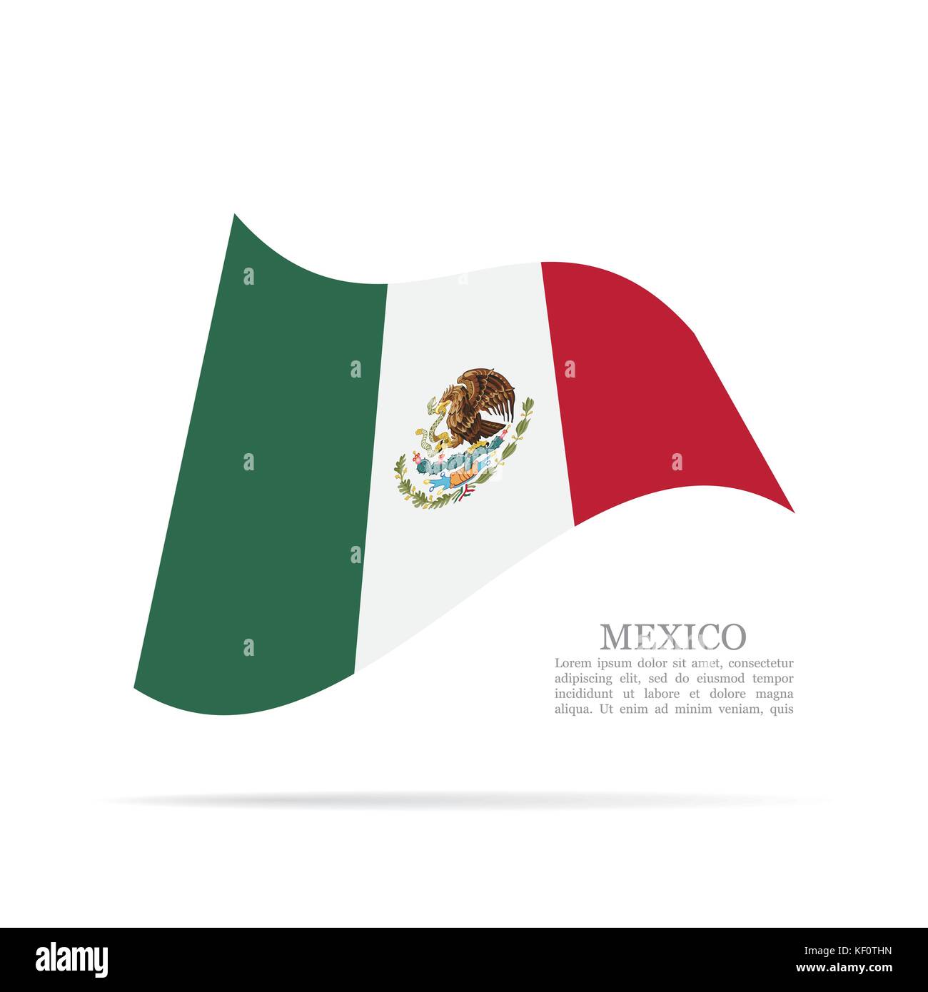 Mexico national flag waving vector icon Stock Vector Image & Art - Alamy