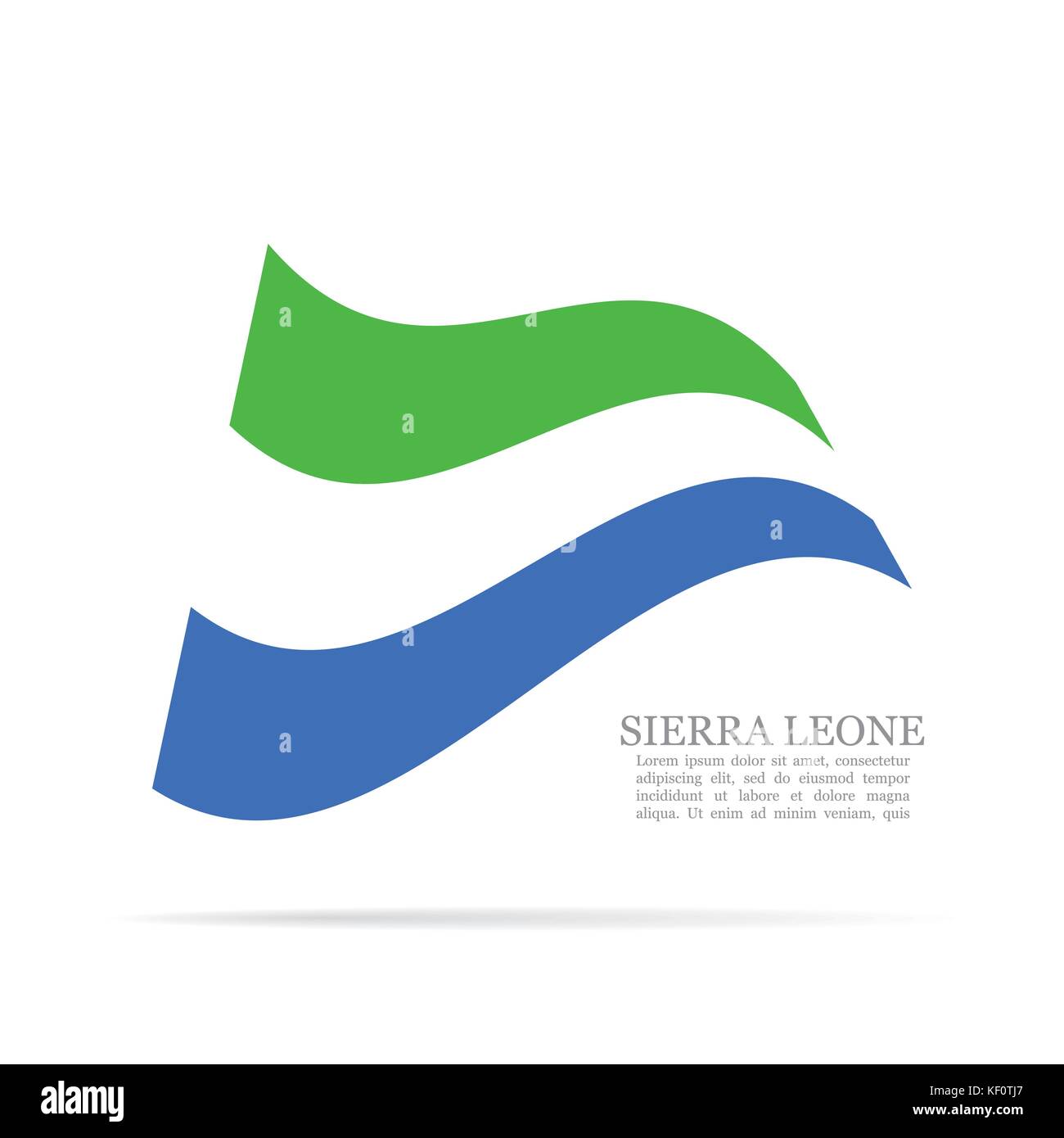 Sierra Leone national flag waving vector icon Stock Vector Image & Art ...