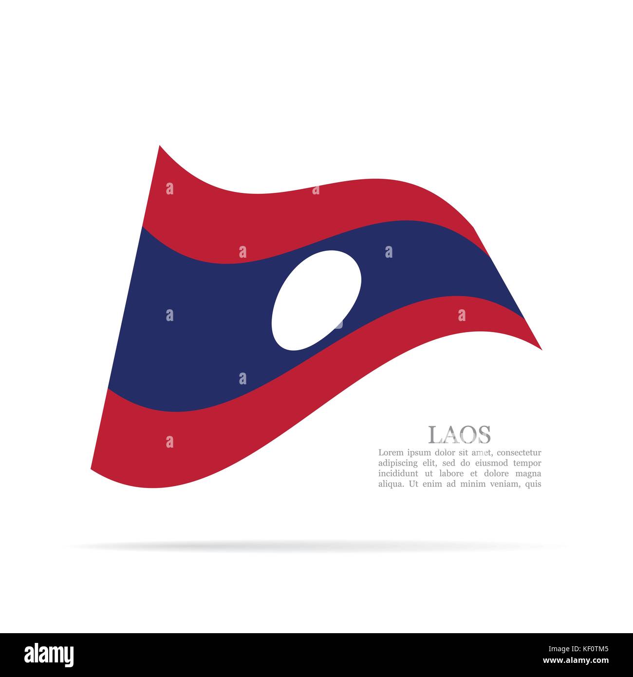 Laos national flag waving vector icon Stock Vector Image & Art - Alamy