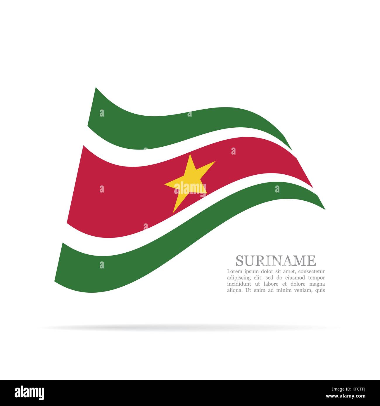 Suriname national flag waving vector icon Stock Vector Image & Art - Alamy