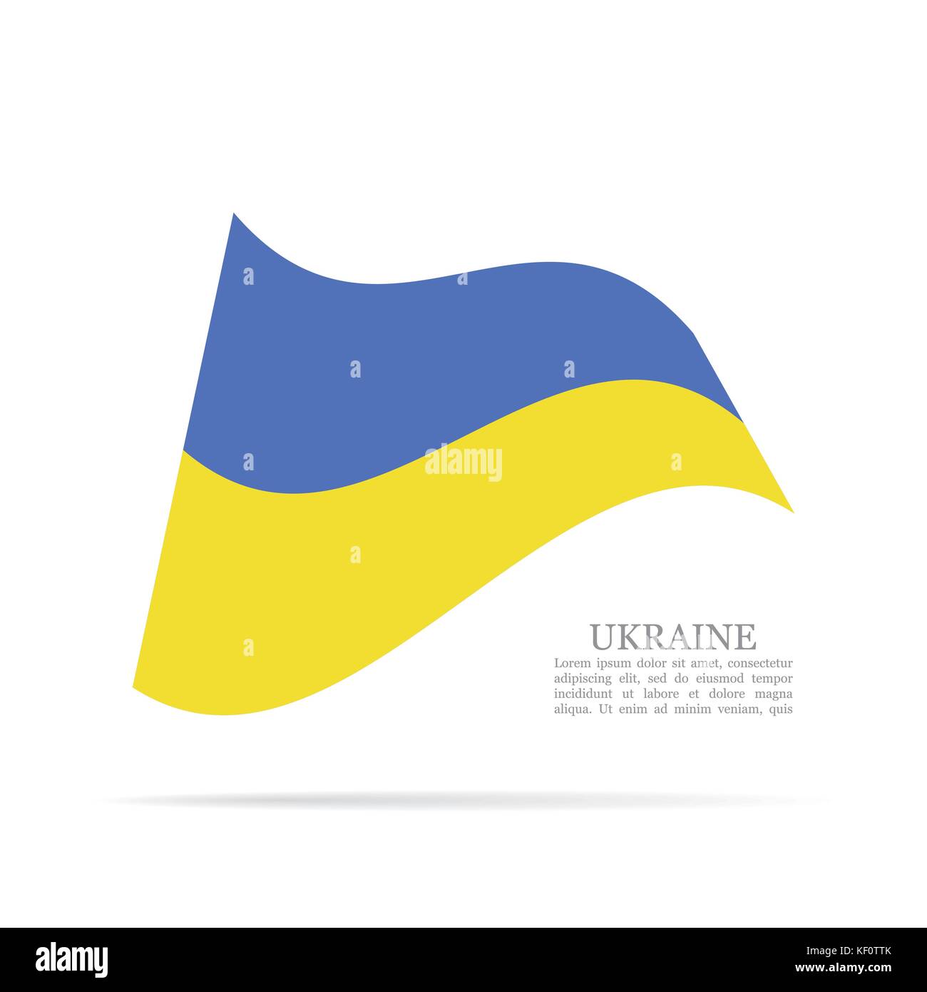 National flag ukraine flying in Stock Vector Images - Alamy