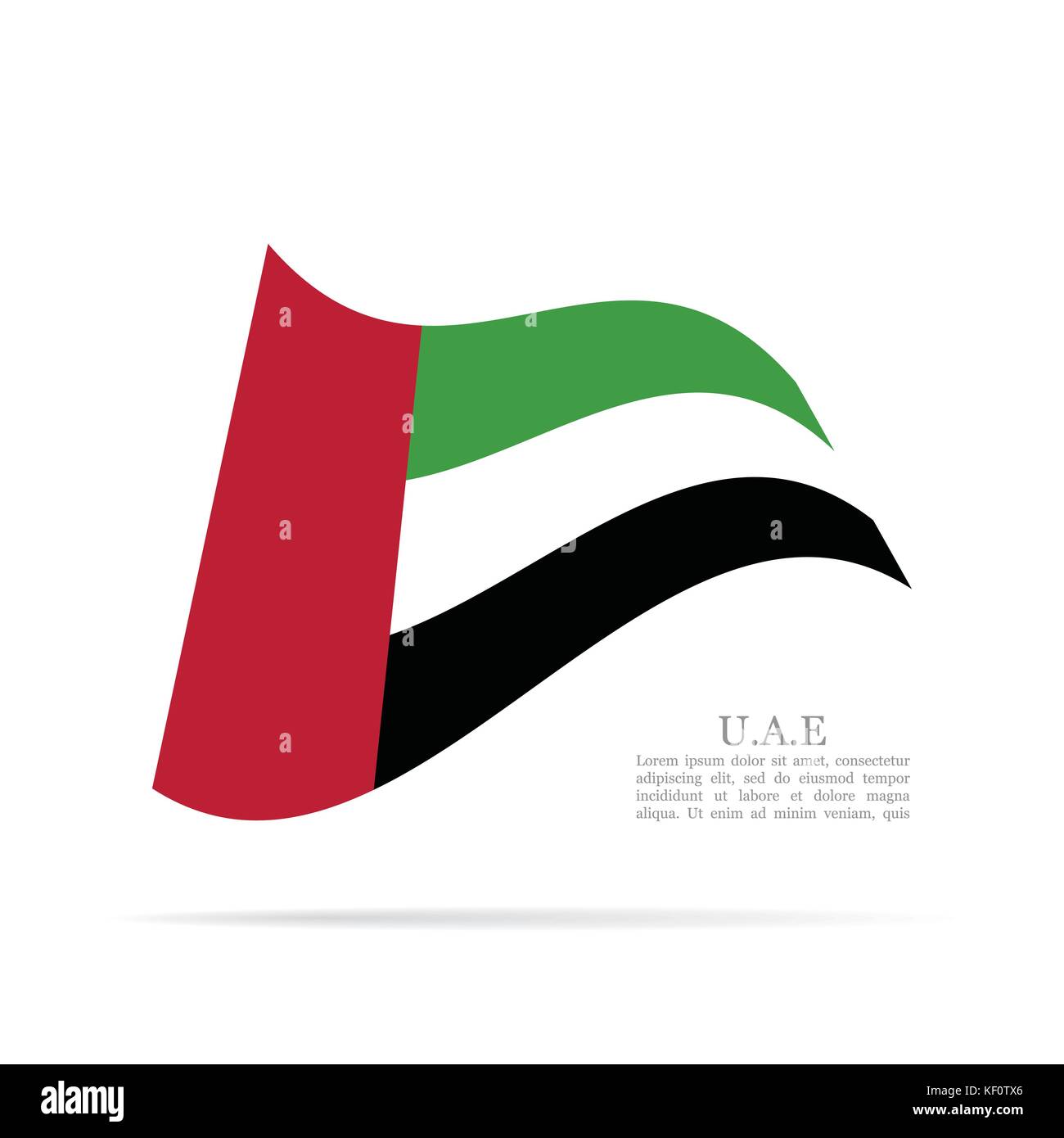 UAE national flag waving vector icon Stock Vector Image & Art - Alamy