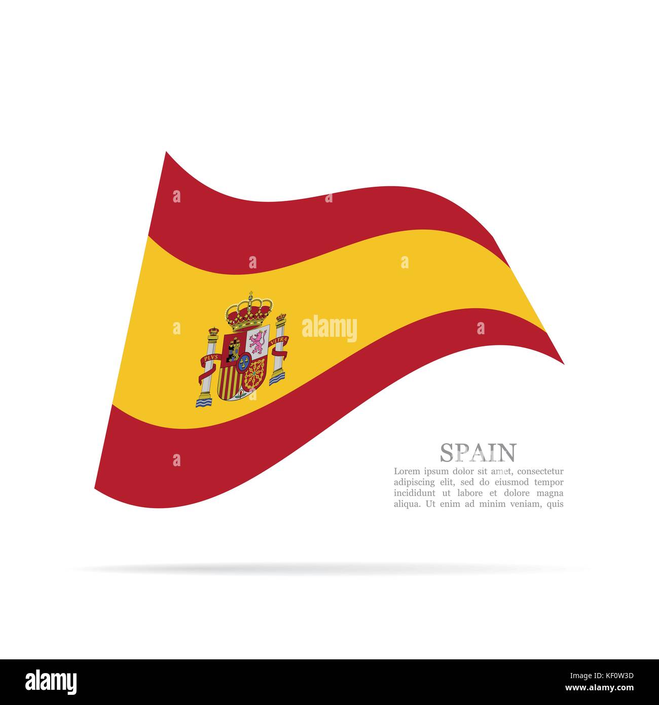 Spain national flag waving vector icon Stock Vector Image & Art - Alamy