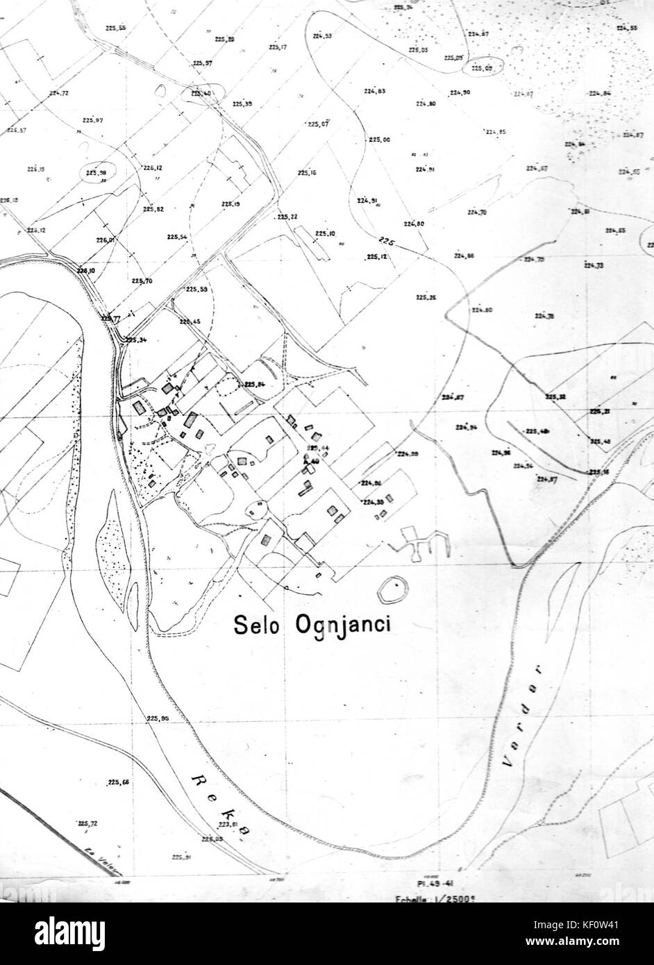 Geodetska karta na Ognjanci, 1930 te Stock Photo - Alamy