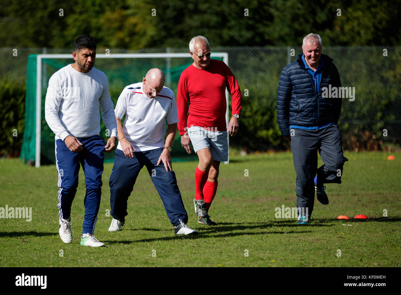 Men during a Senior walking football training session Stock Photo - Alamy