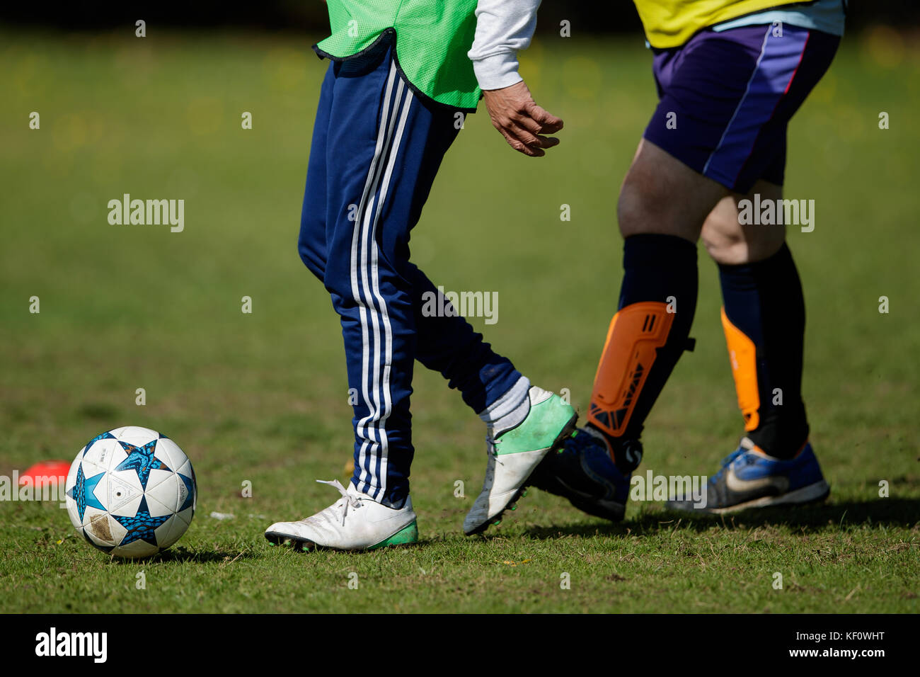 Men during a Senior walking football training session Stock Photo - Alamy