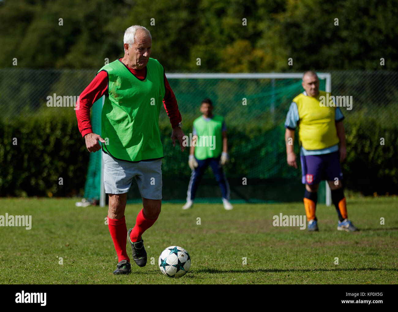 Men during a Senior walking football training session Stock Photo - Alamy