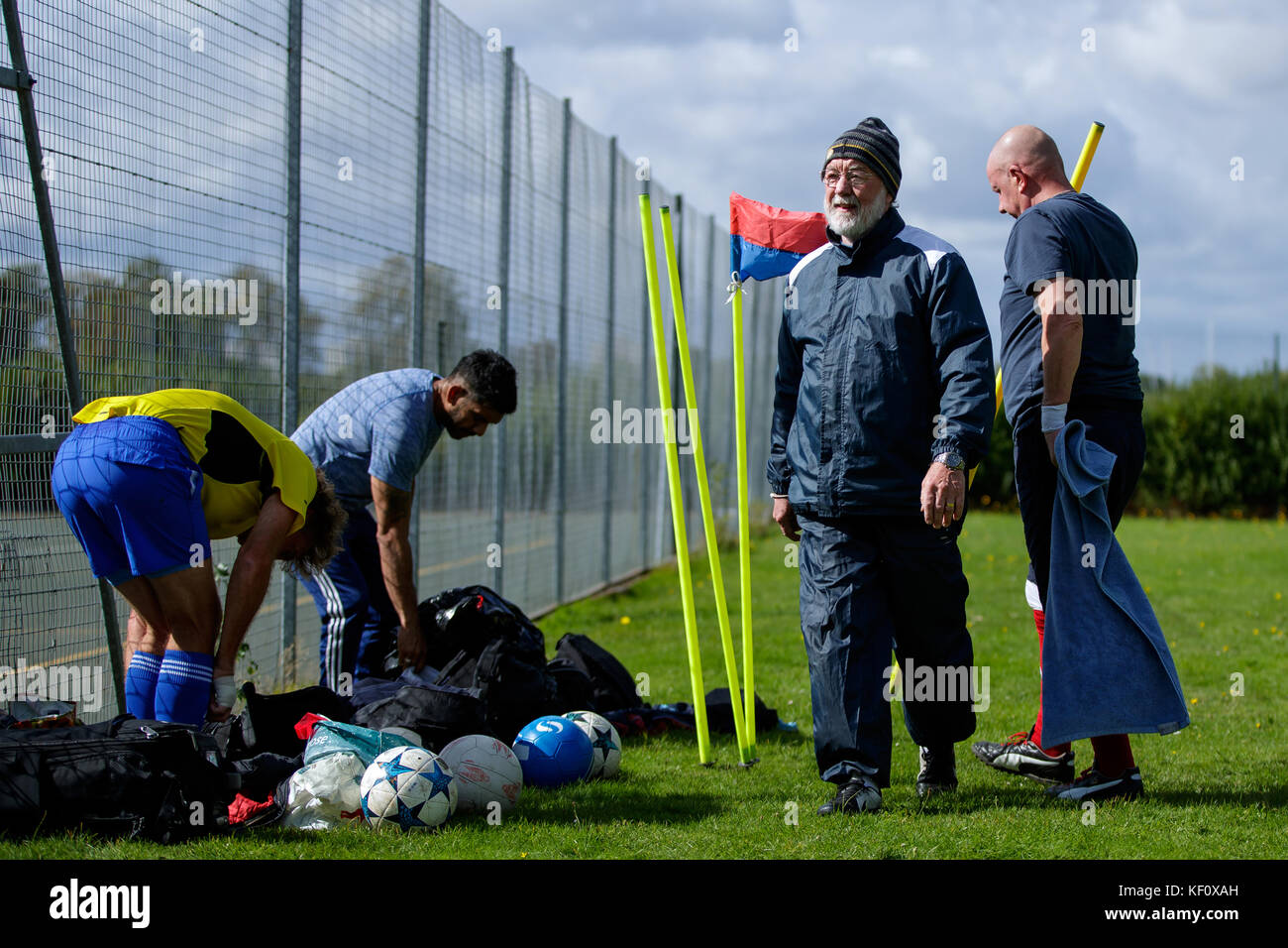 Walking football elderly people hi-res stock photography and images - Alamy