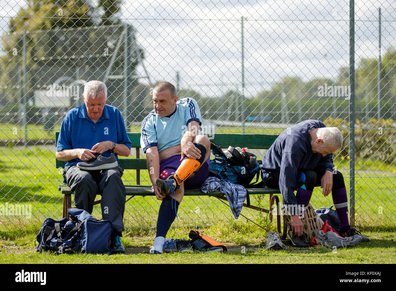 Men during a Senior walking football training session Stock Photo - Alamy