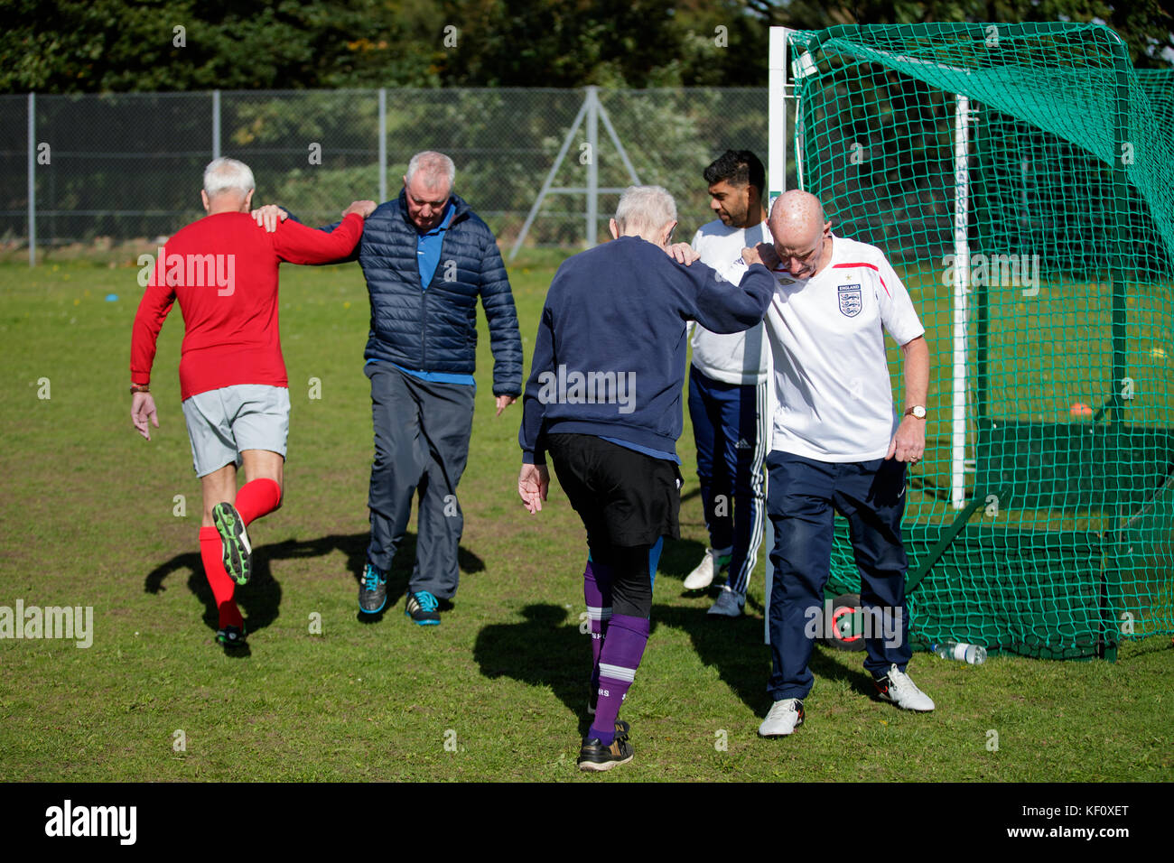 Men during a Senior walking football training session Stock Photo - Alamy