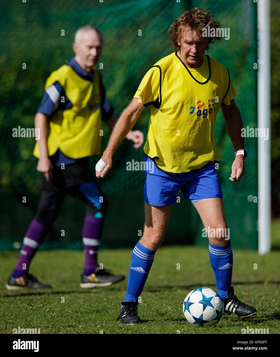 Men during a Senior walking football training session Stock Photo - Alamy