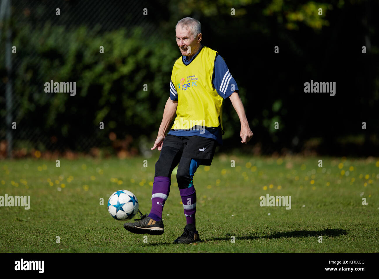 Men during a Senior walking football training session Stock Photo - Alamy