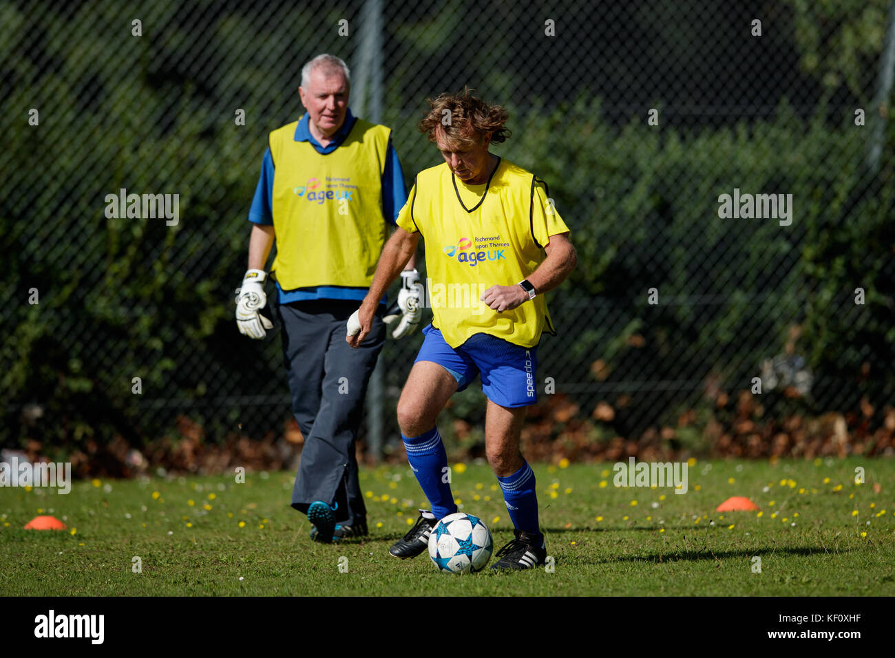 Men during a Senior walking football training session Stock Photo - Alamy