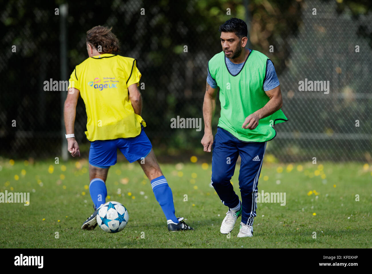 Men during a Senior walking football training session Stock Photo - Alamy