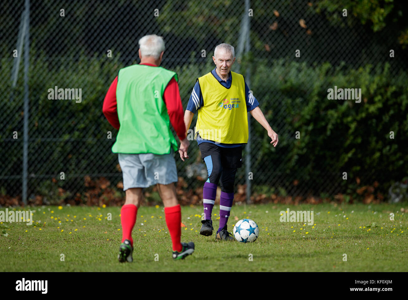 Men during a Senior walking football training session Stock Photo - Alamy