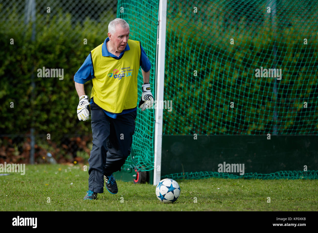 Men during a Senior walking football training session Stock Photo - Alamy