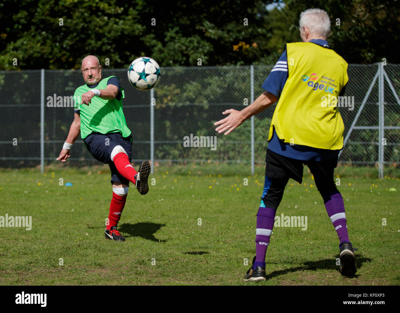 Men during a Senior walking football training session Stock Photo - Alamy