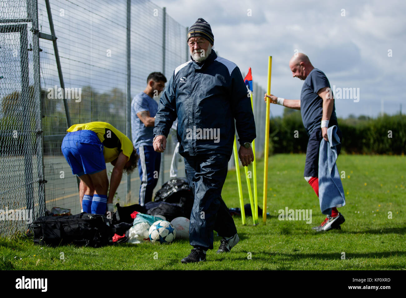Men during a Senior walking football training session Stock Photo - Alamy
