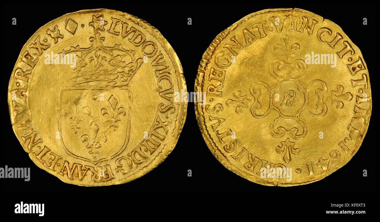 France 1641 Ecu d'Or (Louis13 Stock Photo - Alamy