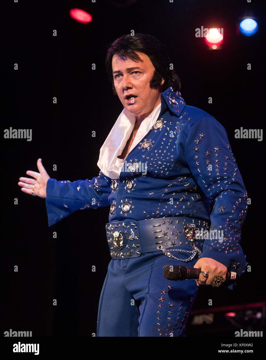 Elvis fans and tribute performers attend the 2017 Porthcawl Elvis ...