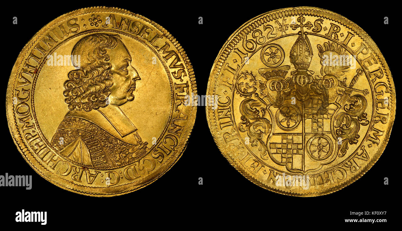 German States Mainz 1682 10 Ducats Stock Photo - Alamy