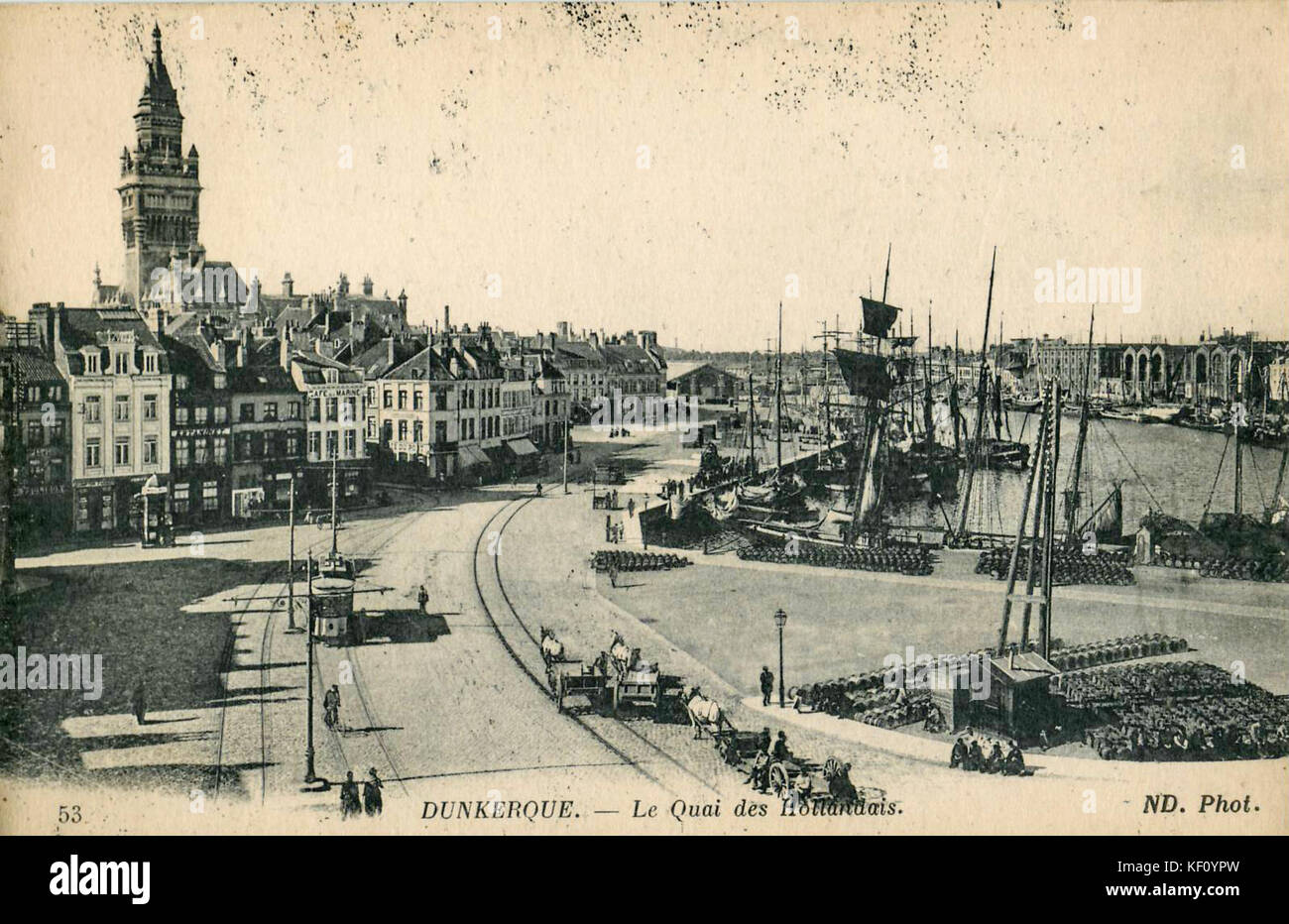 ND 53 DUNKERQUE Le Quai des Hollandais Stock Photo - Alamy