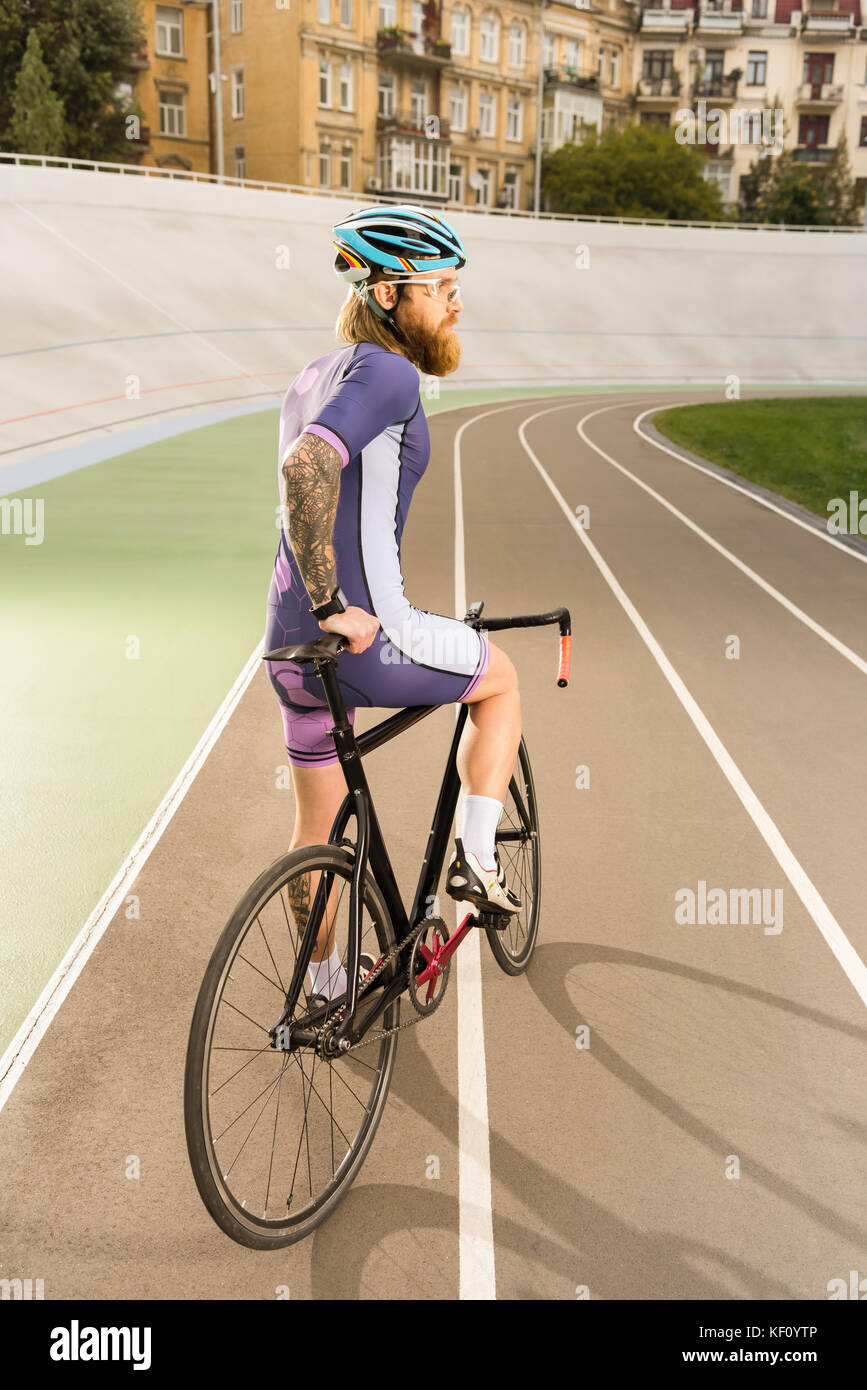 cyclist on cycle race track Stock Photo - Alamy
