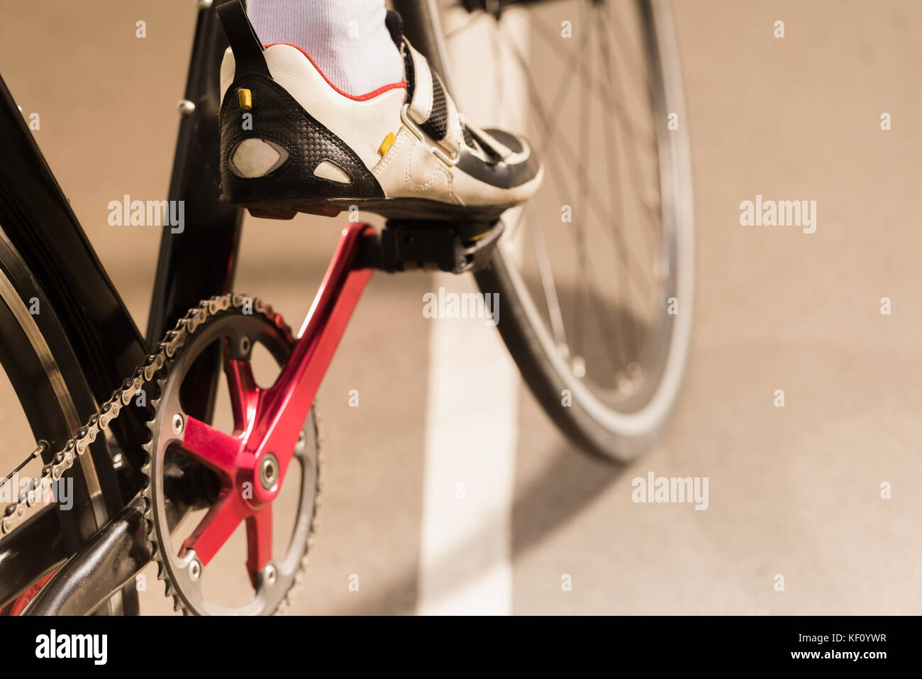 cyclist riding bicycle on cycle race track Stock Photo - Alamy