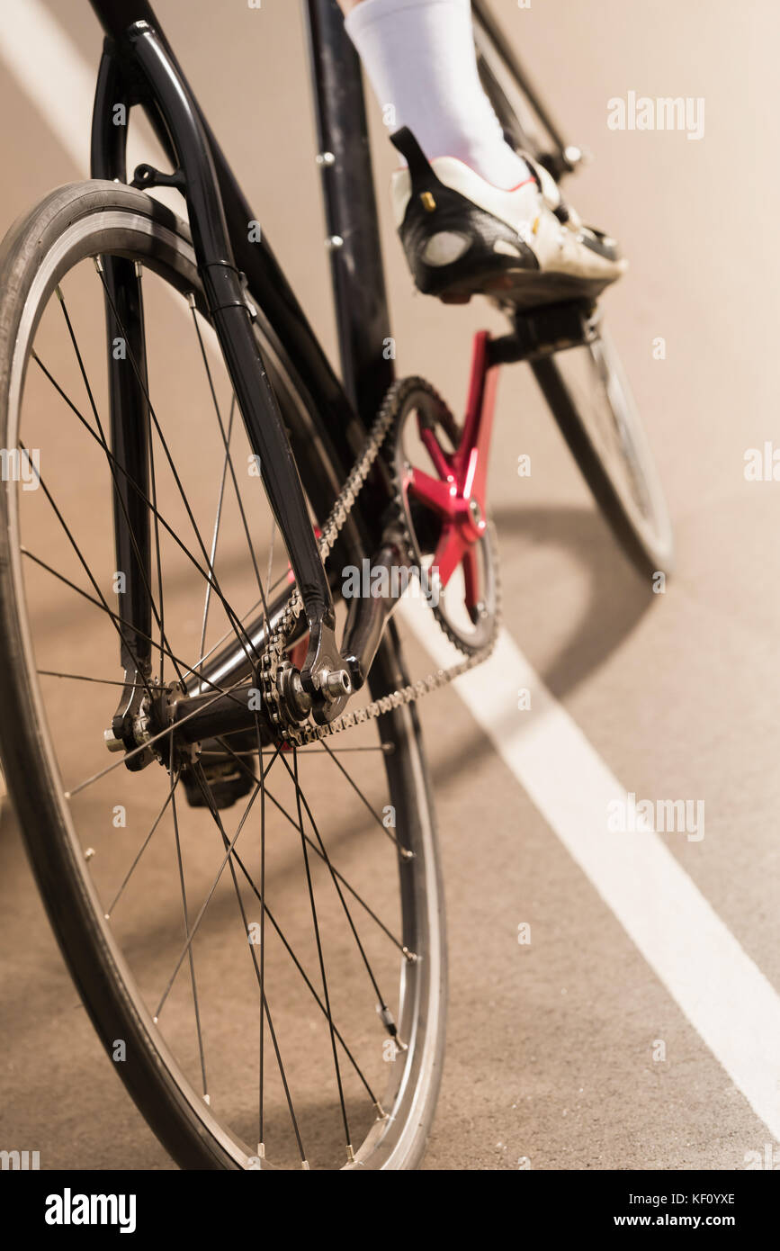 cyclist riding bicycle on cycle race track Stock Photo - Alamy